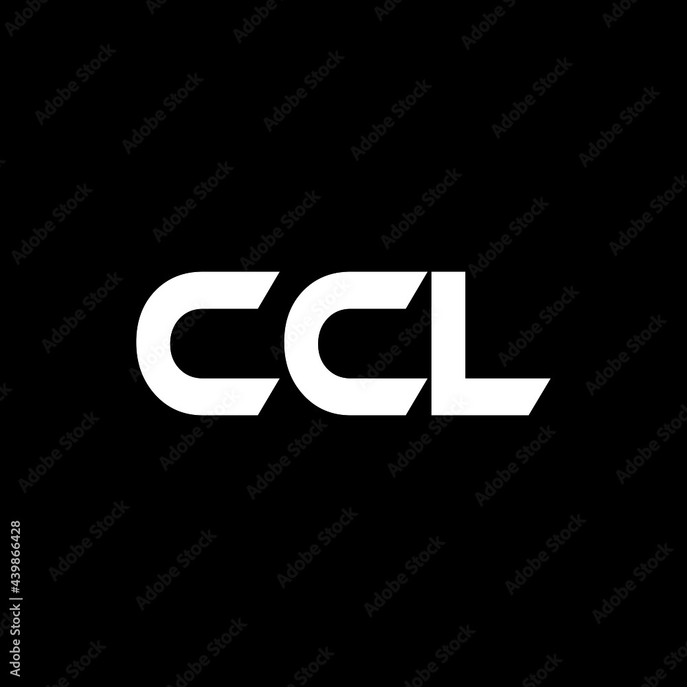 CCL letter logo design with black background in illustrator, vector ...