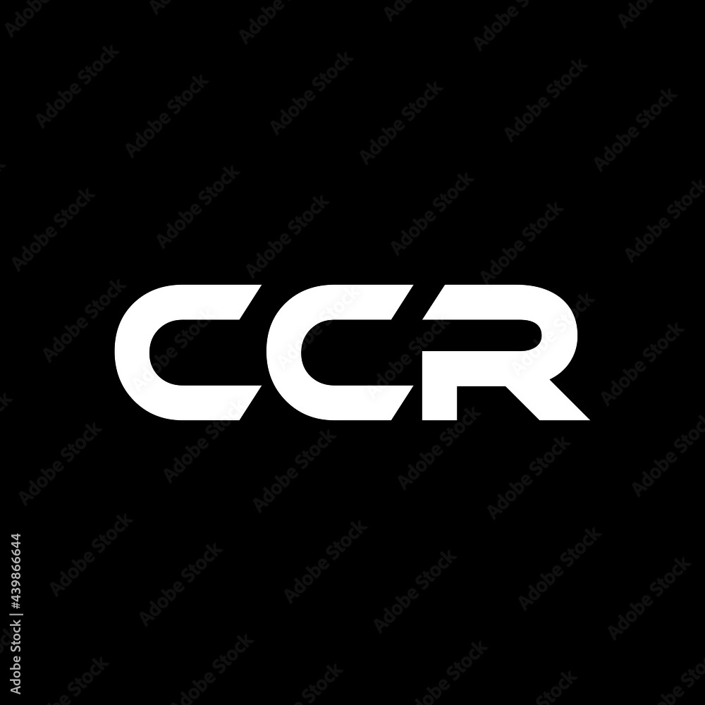 CCR letter logo design with black background in illustrator, vector ...