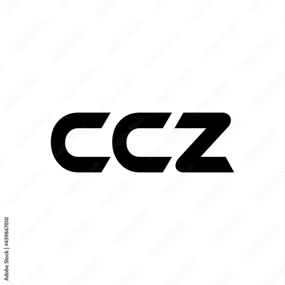 CCZ letter logo design with white background in illustrator, vector ...
