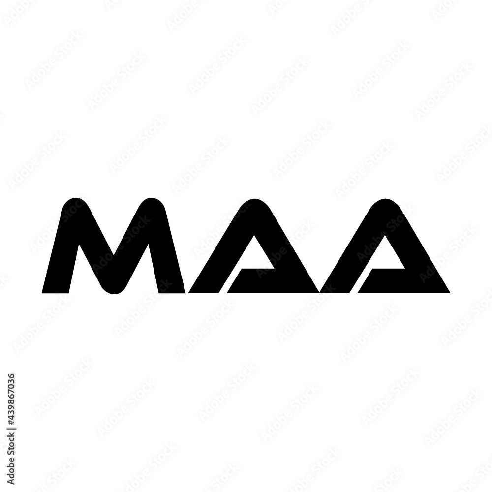 MAA letter logo design with white background in illustrator, vector ...