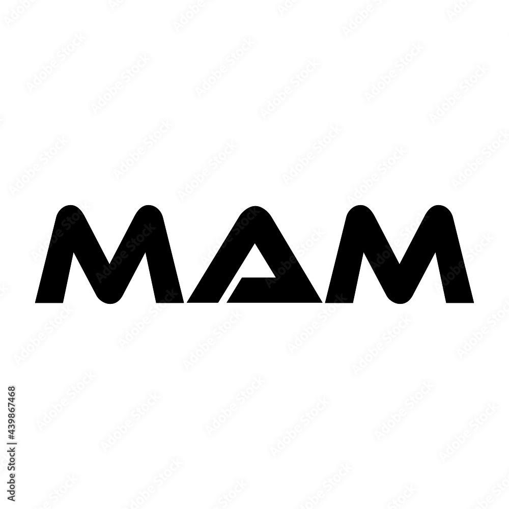 MAM letter logo design with white background in illustrator, vector ...
