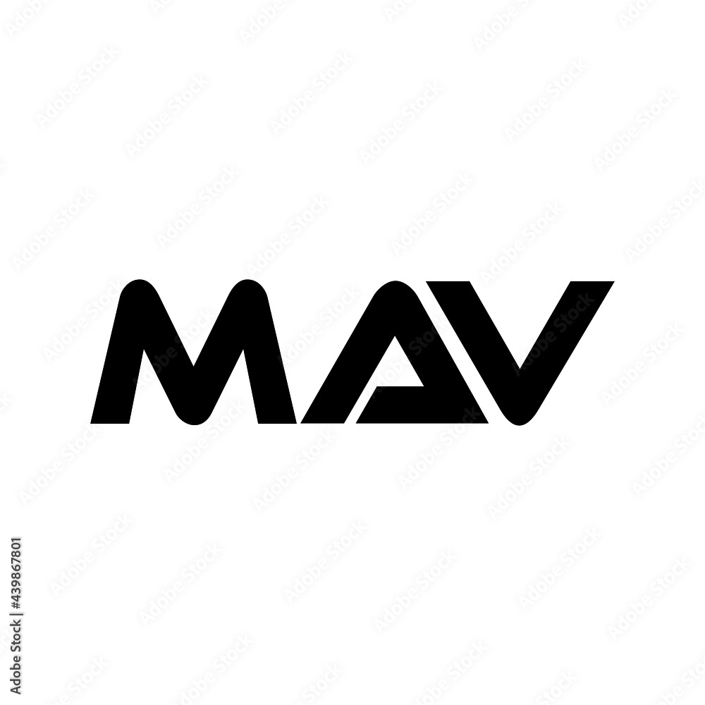 MAV letter logo design with white background in illustrator, vector ...