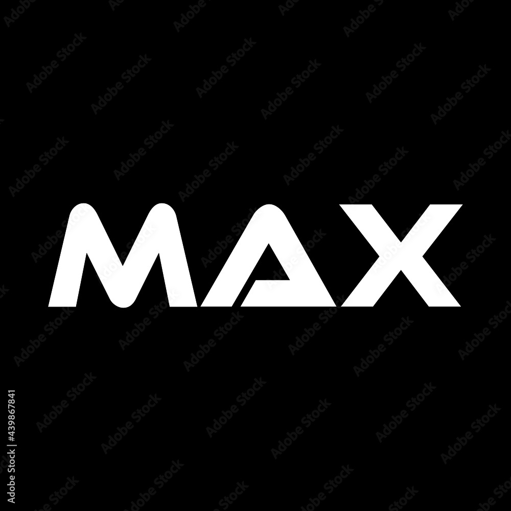 MAX letter logo design with black background in illustrator, vector ...
