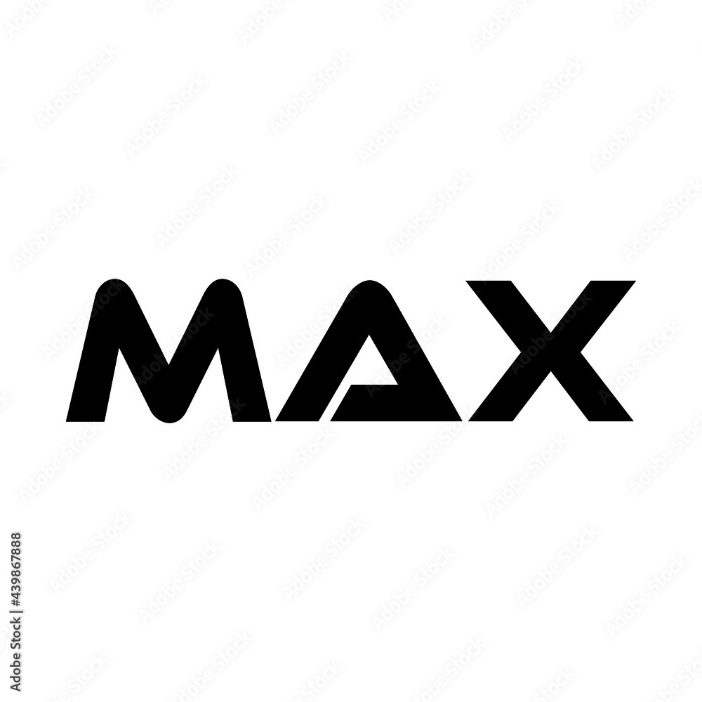 MAX letter logo design with white background in illustrator, vector ...
