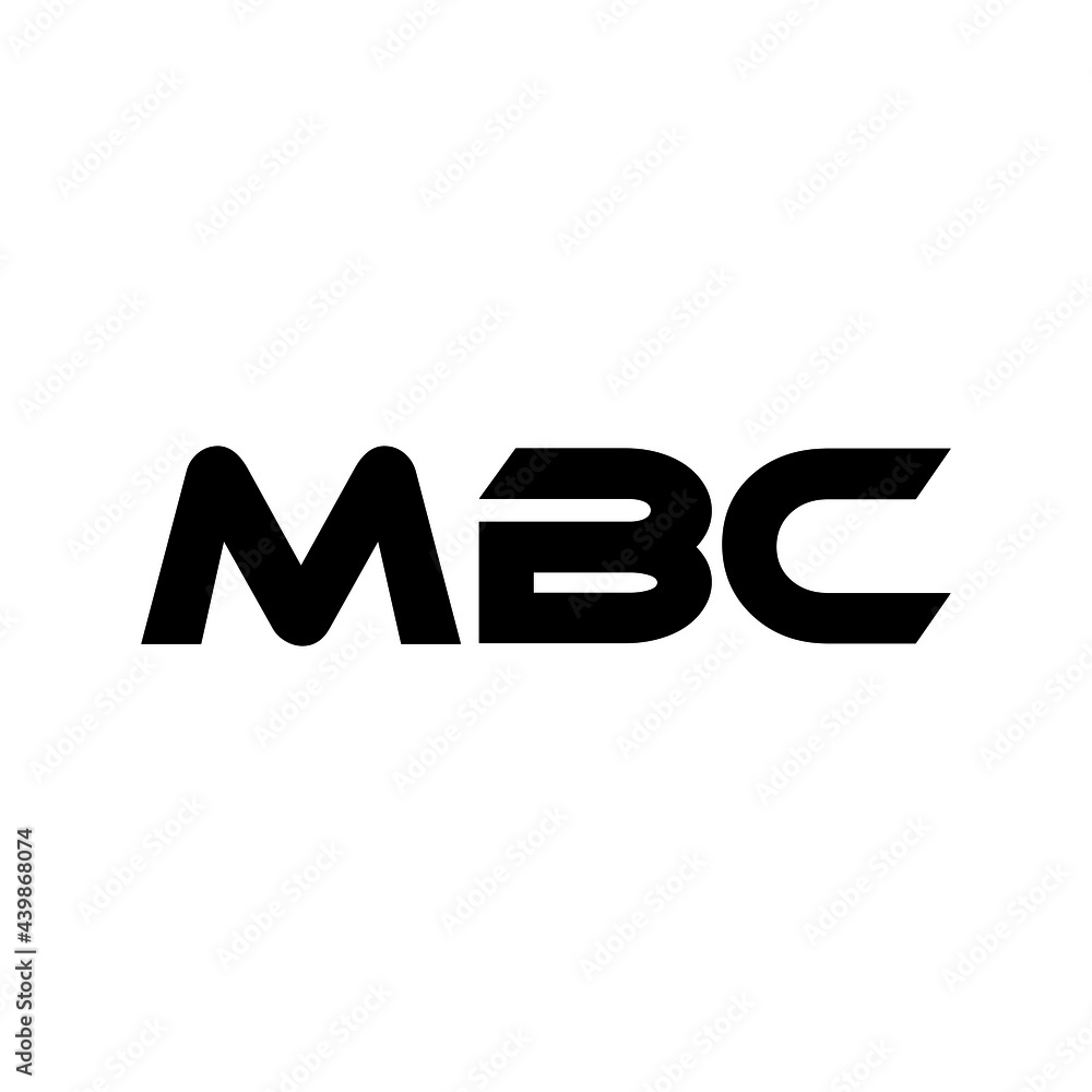 MBC letter logo design with white background in illustrator, vector ...