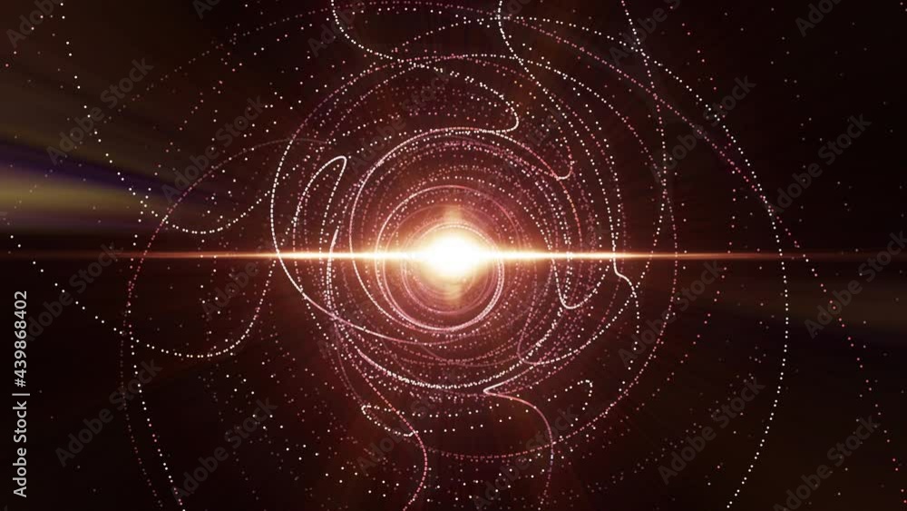 Abstract particle magic effect rotate glow flare. 4K 3D Abstract motion ...