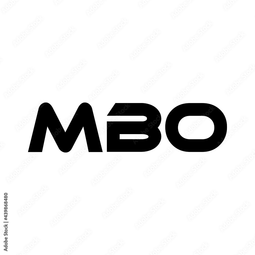 MBO letter logo design with white background in illustrator, vector ...