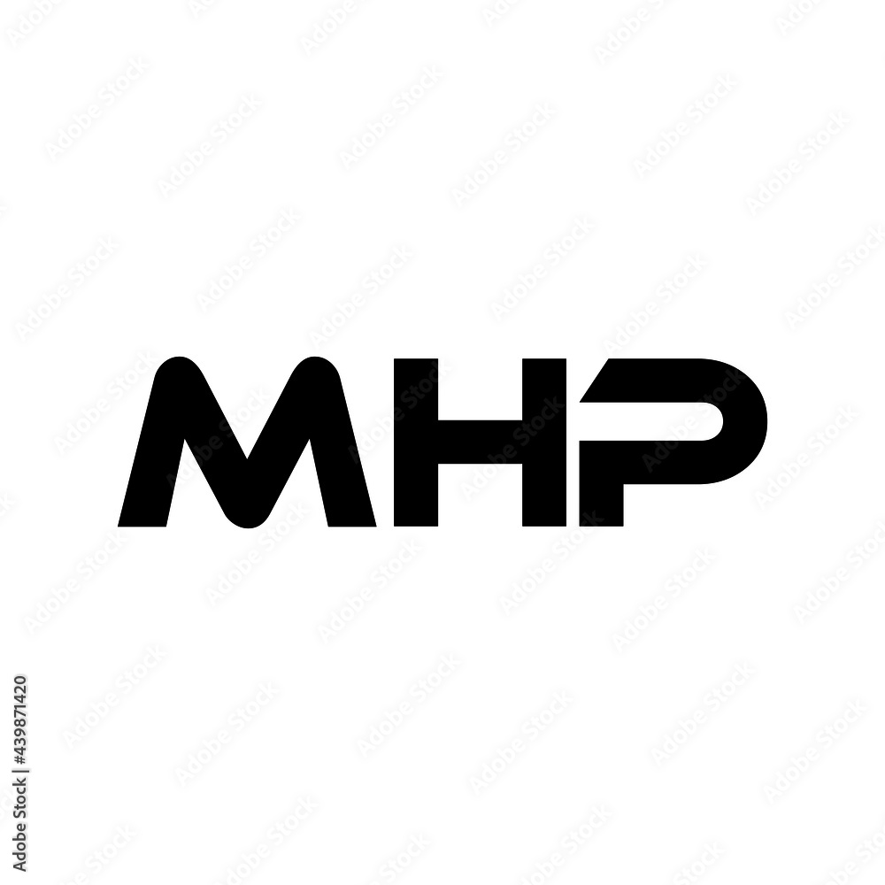 MHP letter logo design with white background in illustrator, vector ...