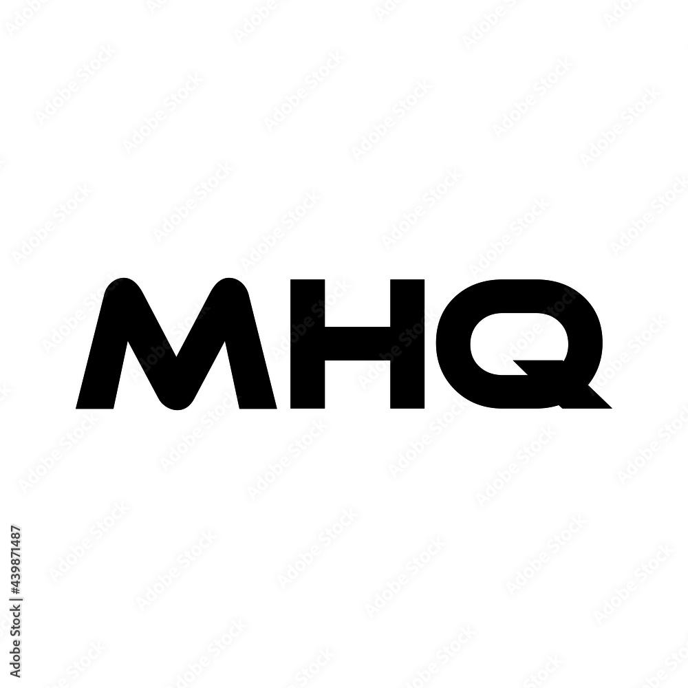 MHQ letter logo design with white background in illustrator, vector ...
