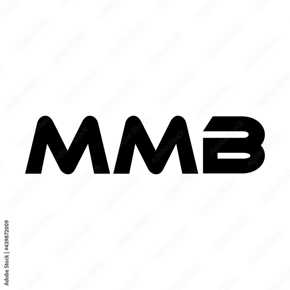 MMB letter logo design with white background in illustrator, vector ...