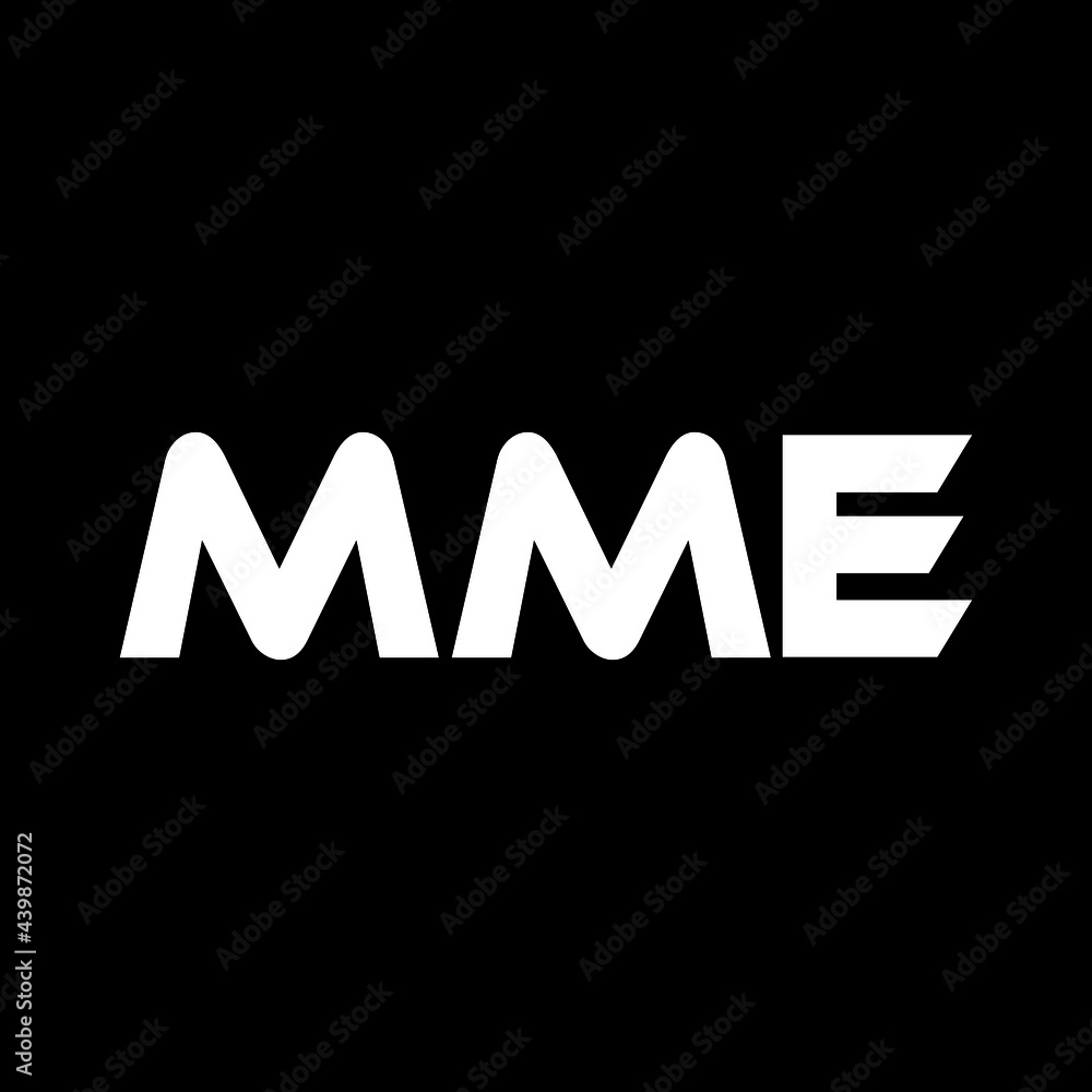 MME letter logo design with black background in illustrator, vector ...