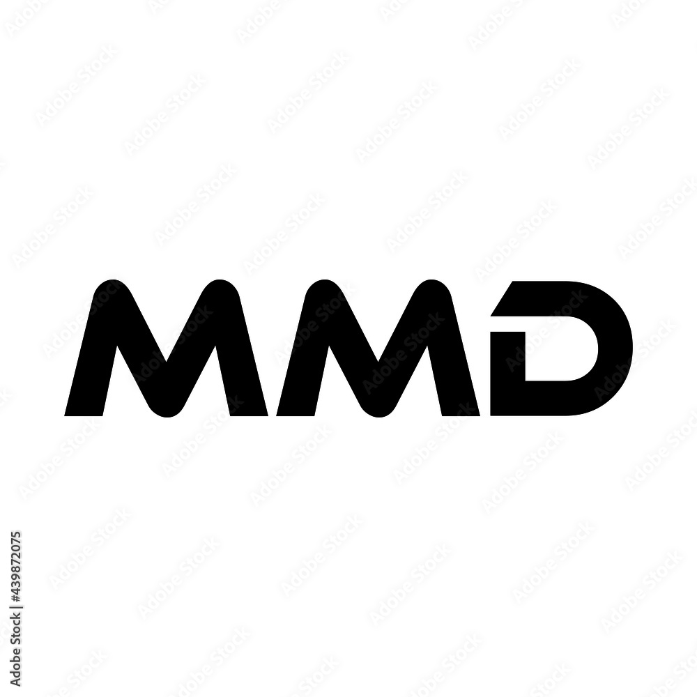 MMD letter logo design with white background in illustrator, vector ...