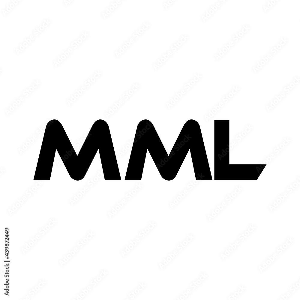 MML letter logo design with white background in illustrator, vector ...