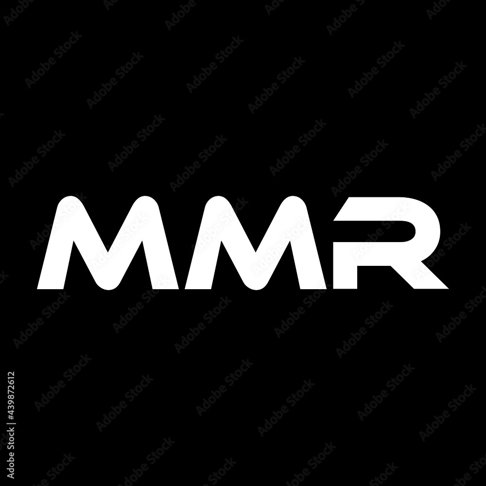 MMR letter logo design with black background in illustrator, vector ...