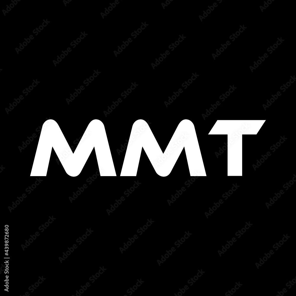 MMT letter logo design with black background in illustrator, vector ...