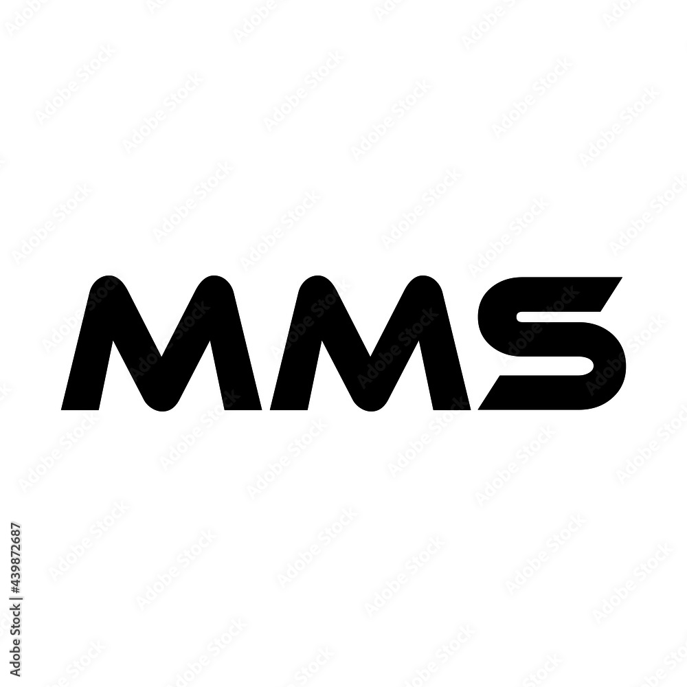 MMS letter logo design with white background in illustrator, vector ...