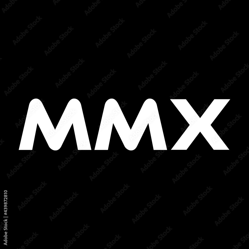 MMX letter logo design with black background in illustrator, vector ...