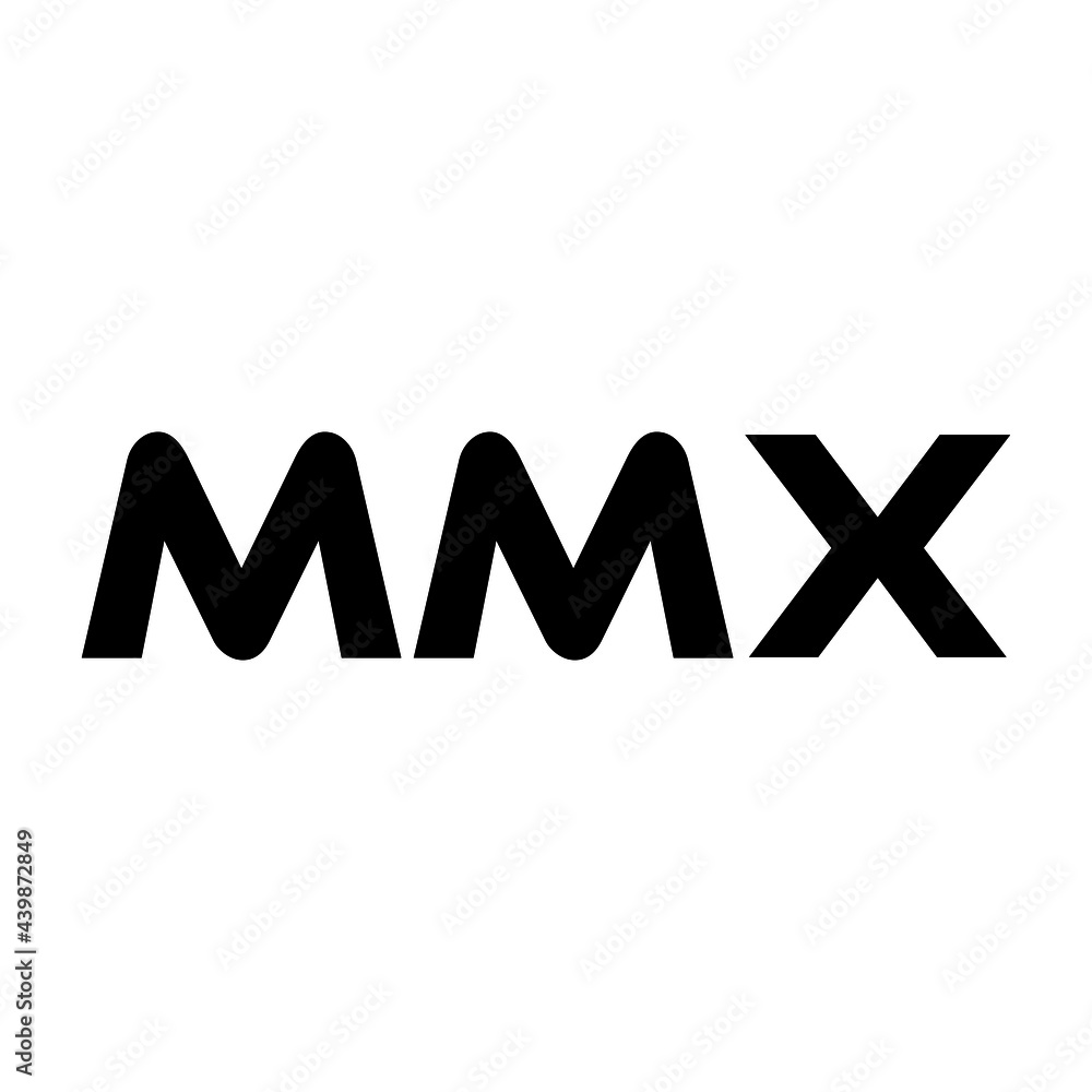 MMX letter logo design with white background in illustrator, vector ...