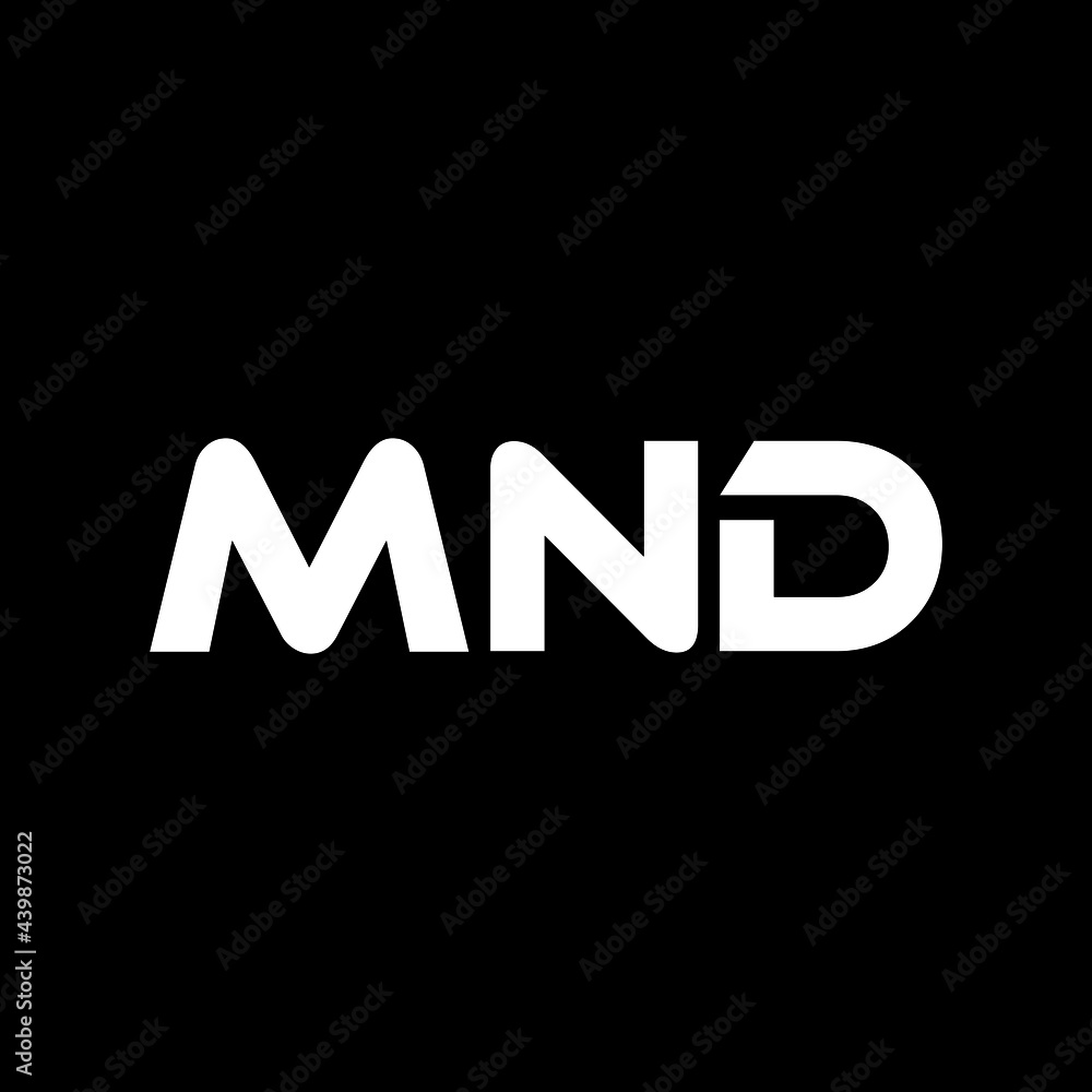MND letter logo design with black background in illustrator, vector ...