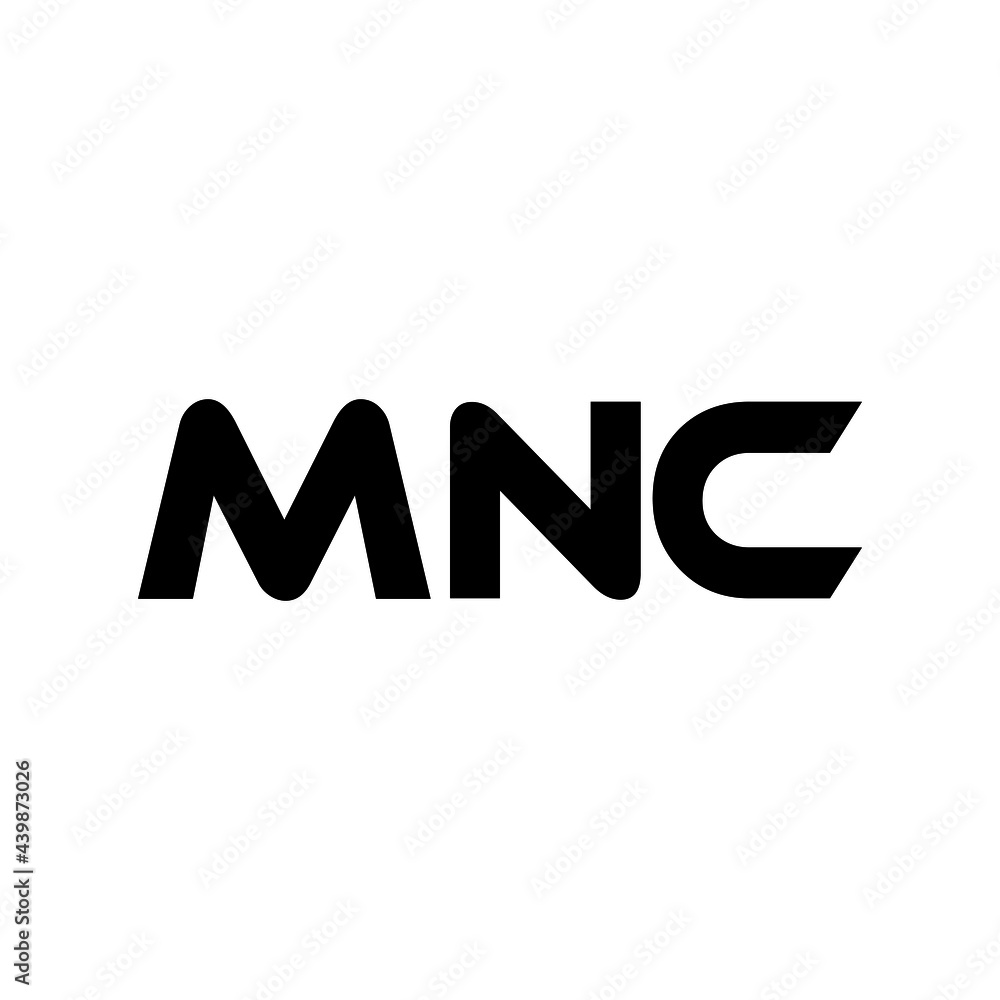 MNC letter logo design with white background in illustrator, vector ...