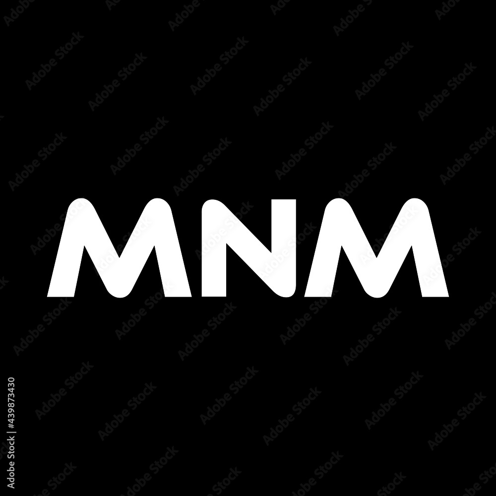 MNM letter logo design with black background in illustrator, vector ...