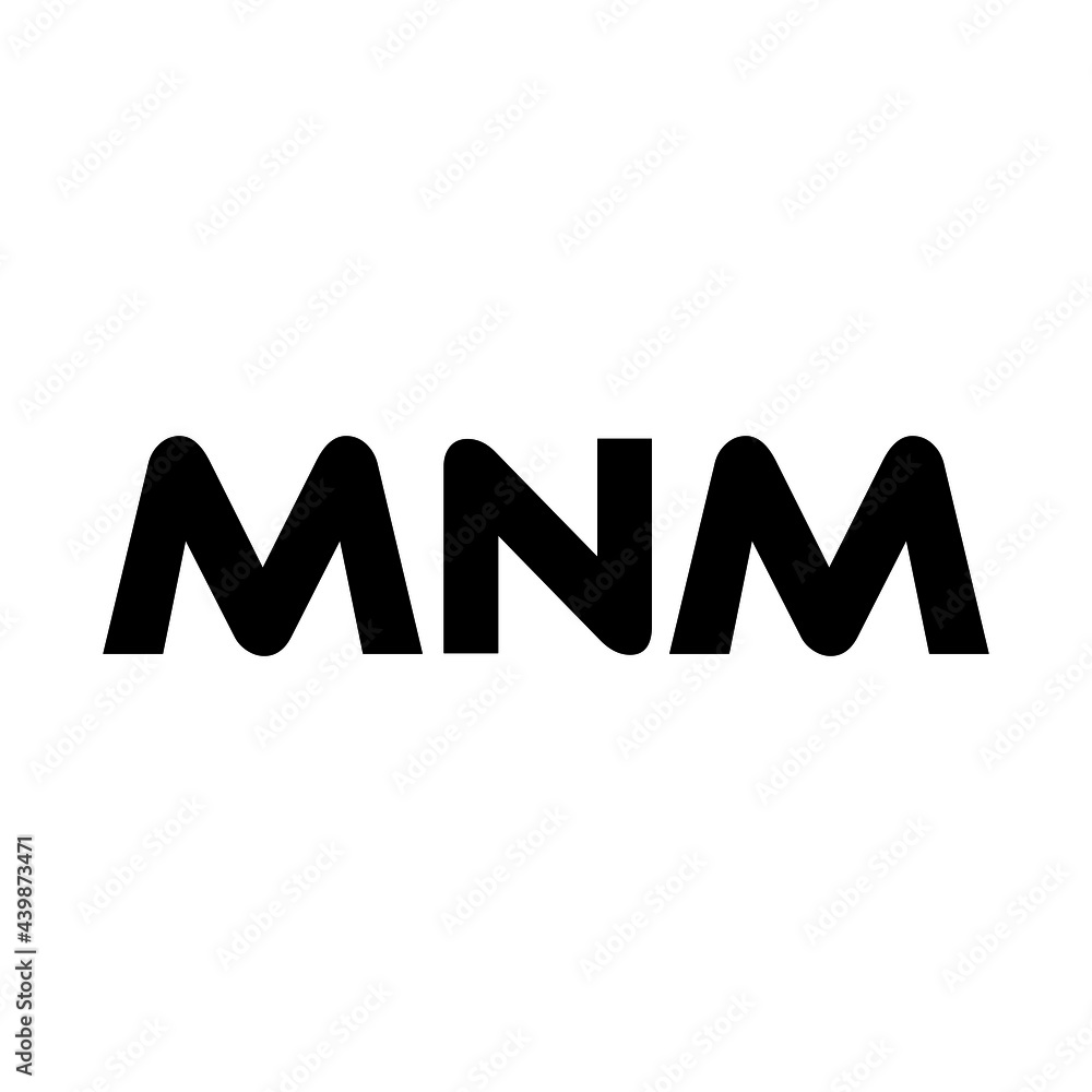 MNM letter logo design with white background in illustrator, vector ...