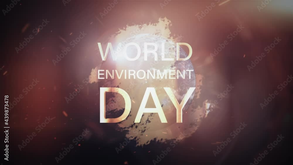 World Environment day cinematic loop background concept. 4K 3D ...