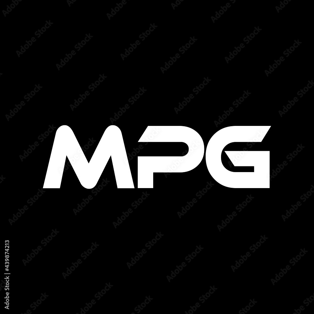 MPG letter logo design with black background in illustrator, vector ...