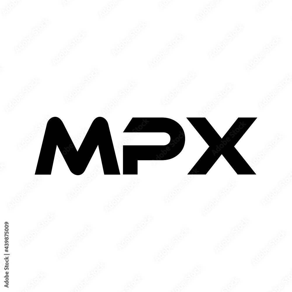 MPX letter logo design with white background in illustrator, vector ...