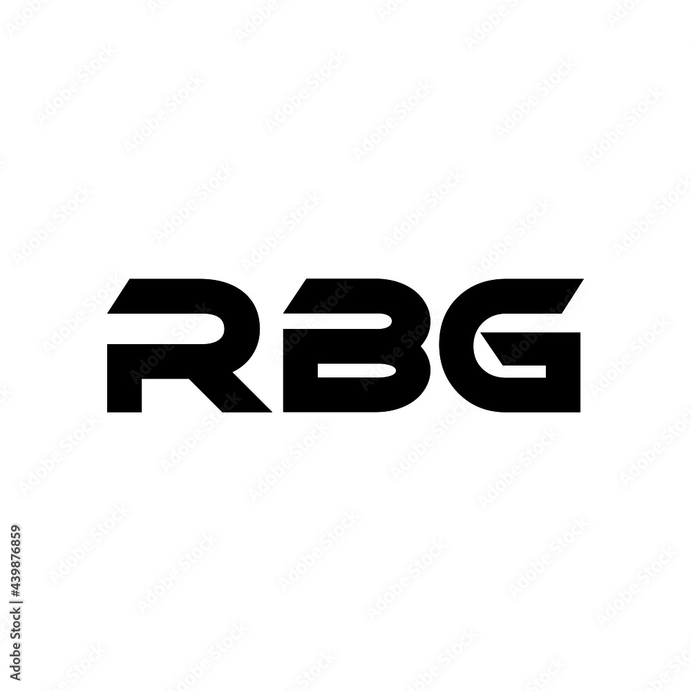 RBG letter logo design with white background in illustrator, vector ...