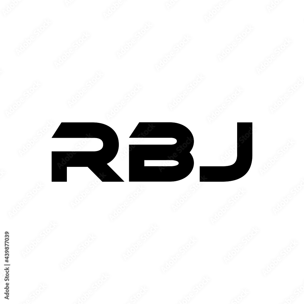 RBJ letter logo design with white background in illustrator, vector ...