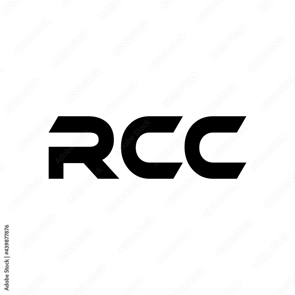 Vecteur Stock RCC letter logo design with white background in ...