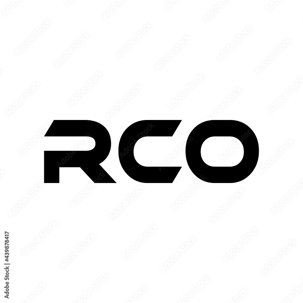 RCO letter logo design with white background in illustrator, vector ...