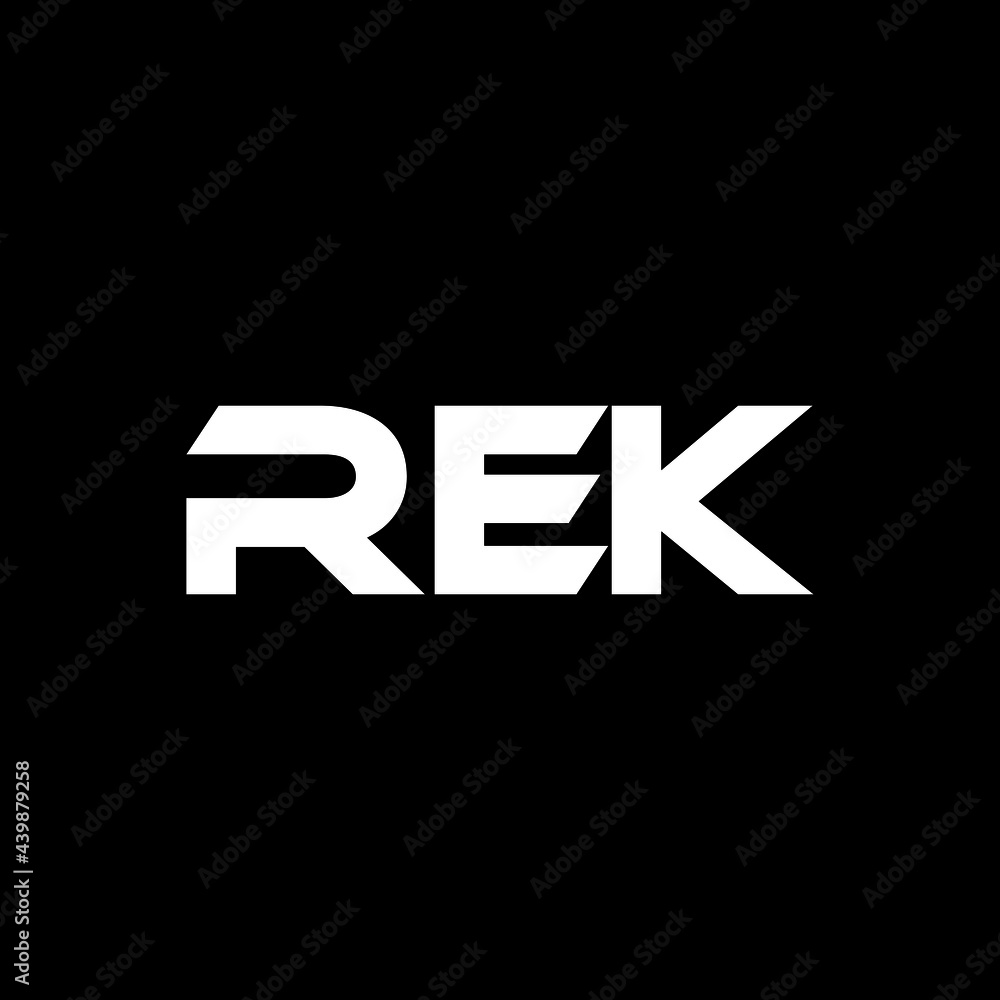 REK letter logo design with black background in illustrator, vector ...