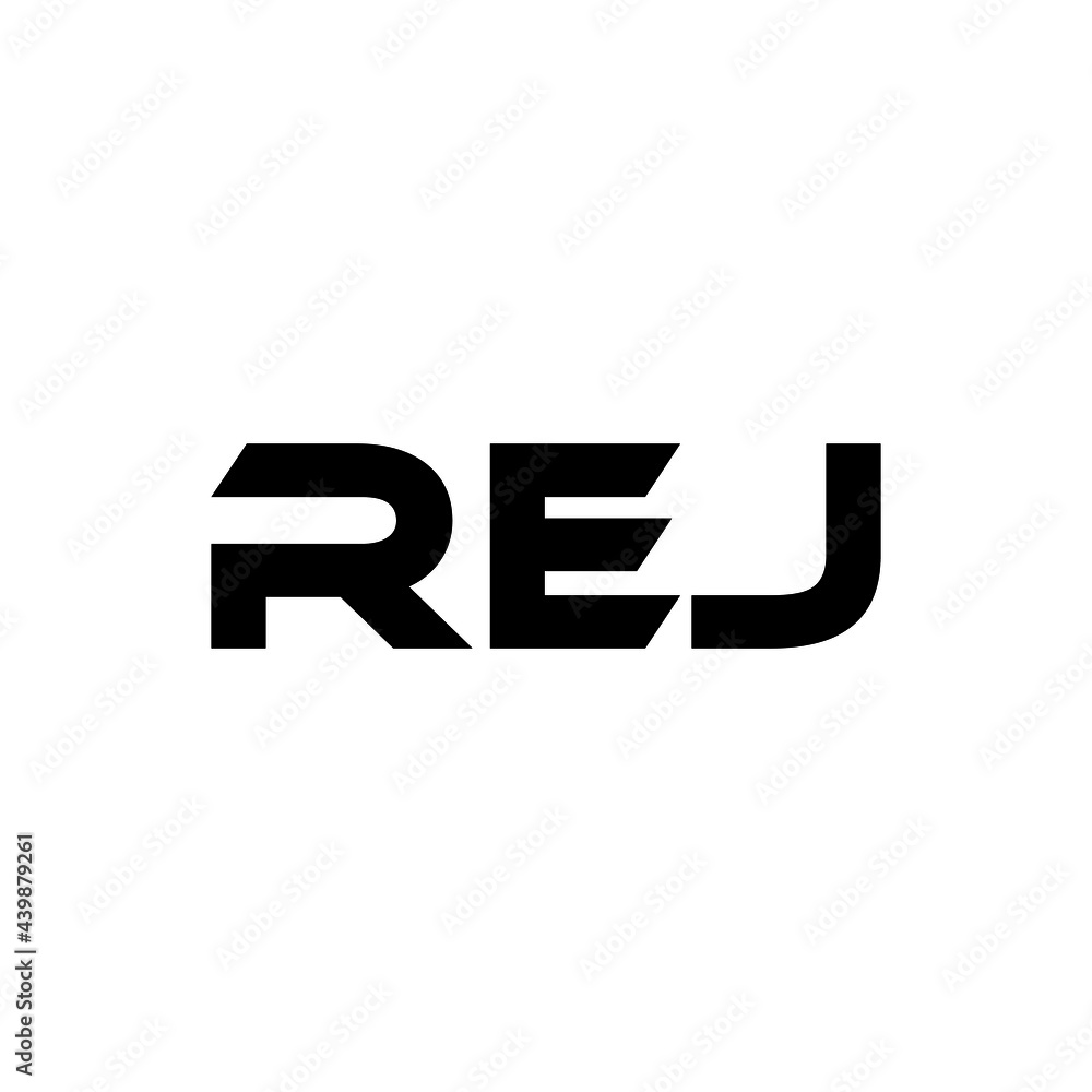 REJ letter logo design with white background in illustrator, vector ...