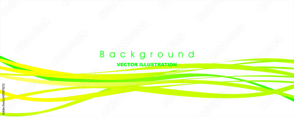 Eco-friendly green line composition design template with text space ...