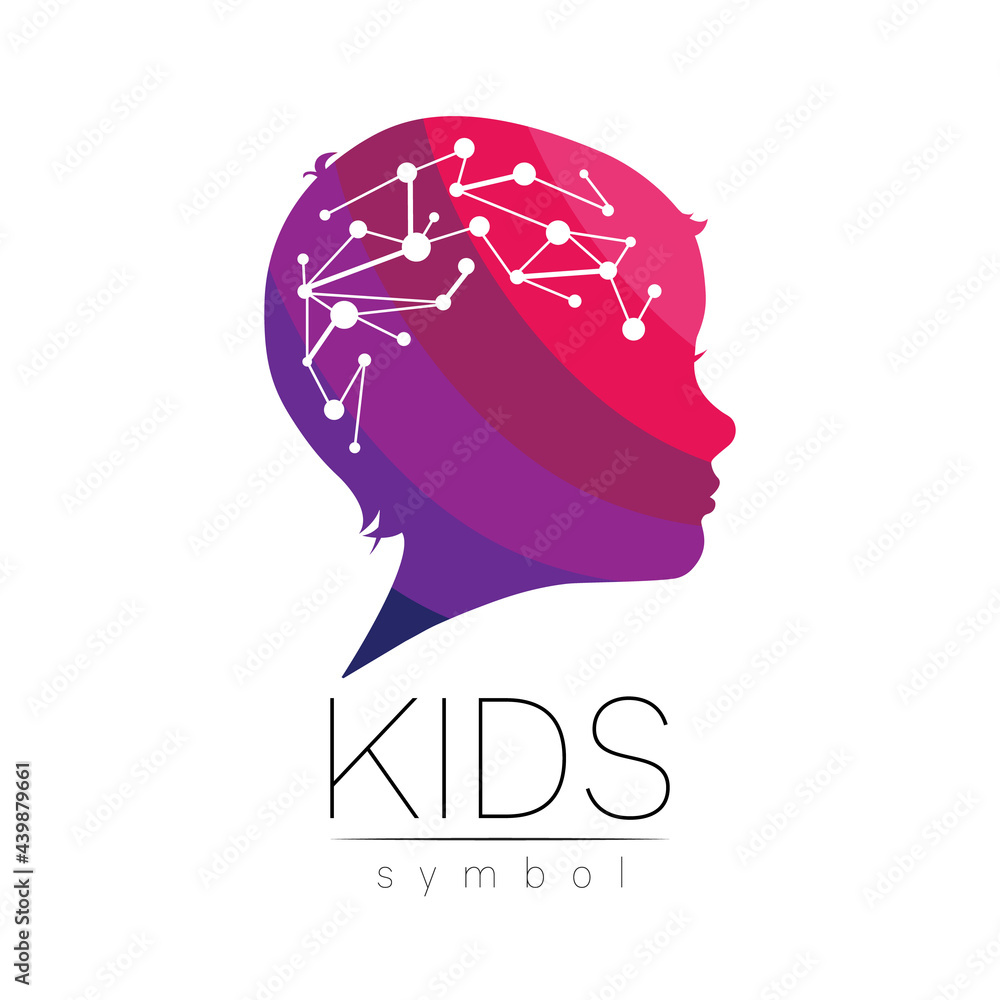 Kids Logo Design Vector Brand Identity Premade Logo Children School ...