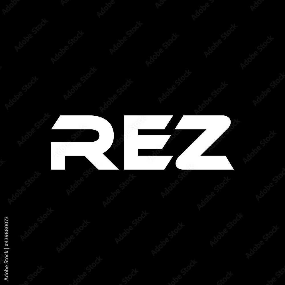 REZ letter logo design with black background in illustrator, vector ...