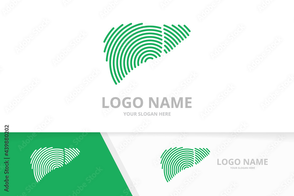 Liver human organ logo. Liver anatomy logotype design template. Stock ...