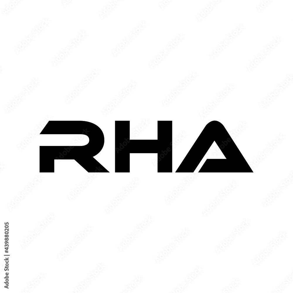 RHA letter logo design with white background in illustrator, vector ...