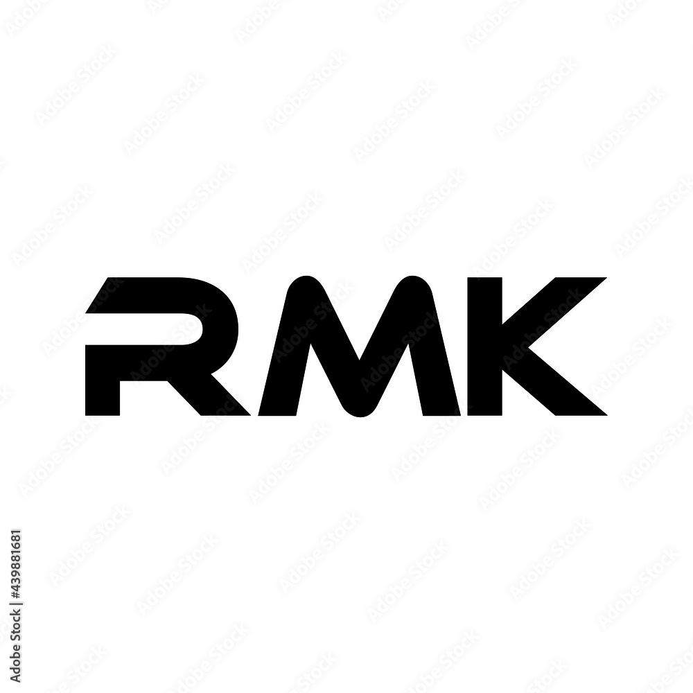 RMK letter logo design with white background in illustrator, vector ...