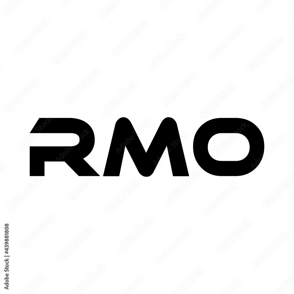 RMO letter logo design with white background in illustrator, vector ...