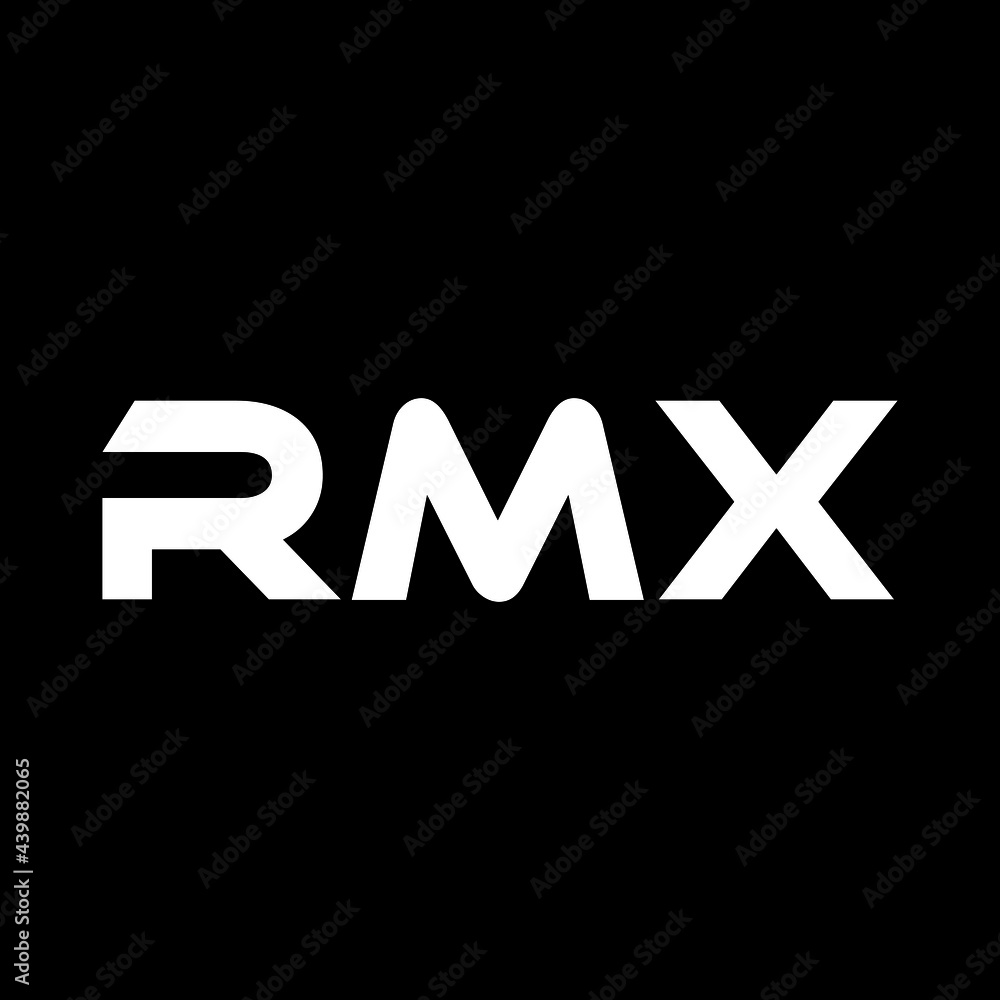 RMX letter logo design with black background in illustrator, vector ...