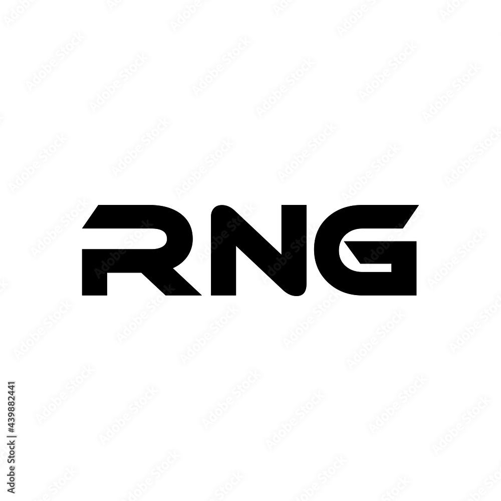 RNG letter logo design with white background in illustrator, vector ...