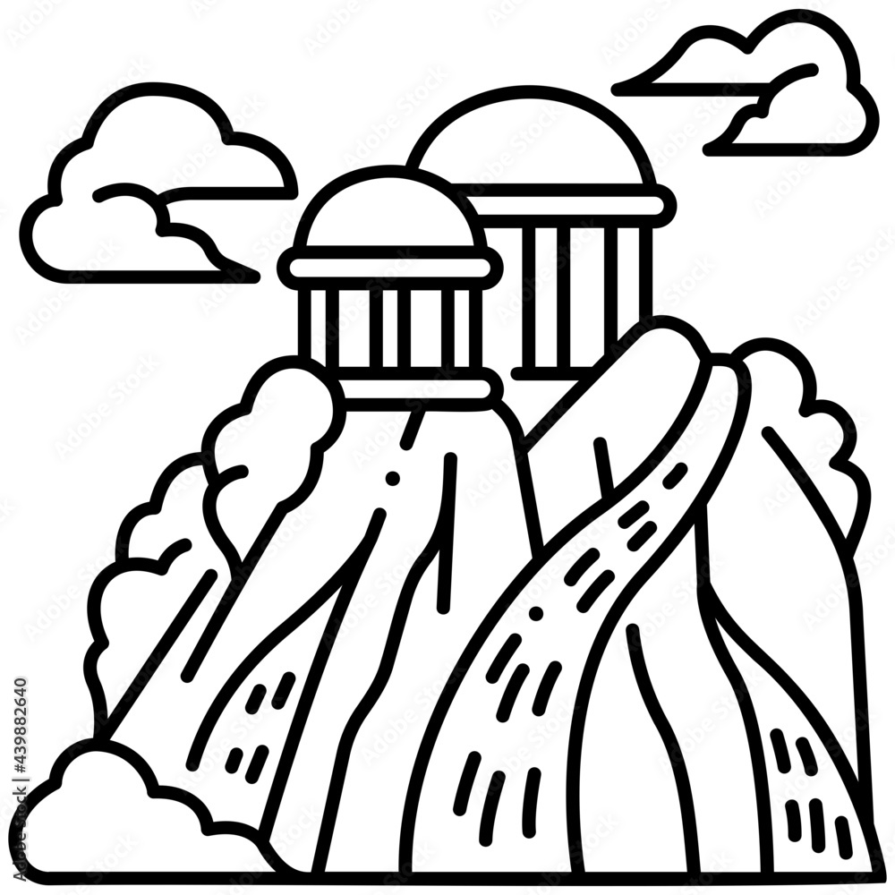 olympus mountain icon Stock Vector | Adobe Stock