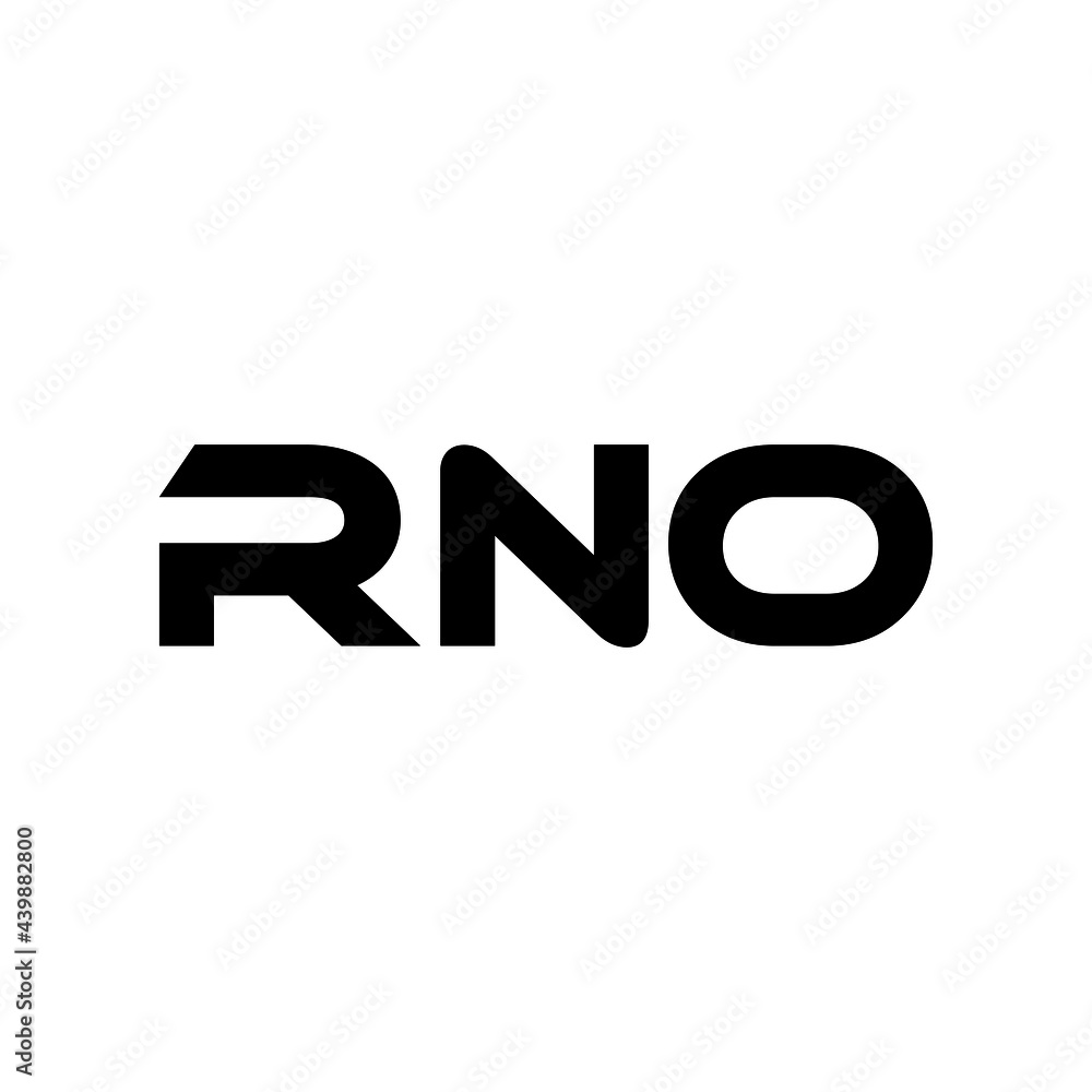 RNO letter logo design with white background in illustrator, vector ...