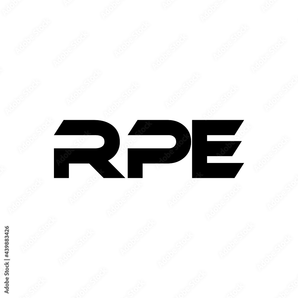 RPE letter logo design with white background in illustrator, vector ...