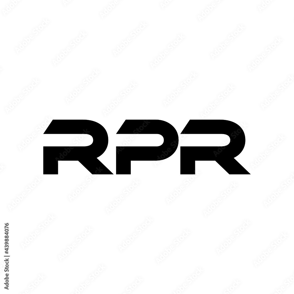 Vecteur Stock RPR letter logo design with white background in ...