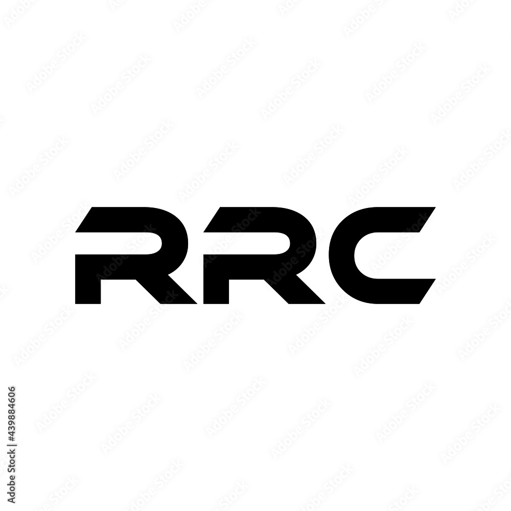 RRC letter logo design with white background in illustrator, vector ...