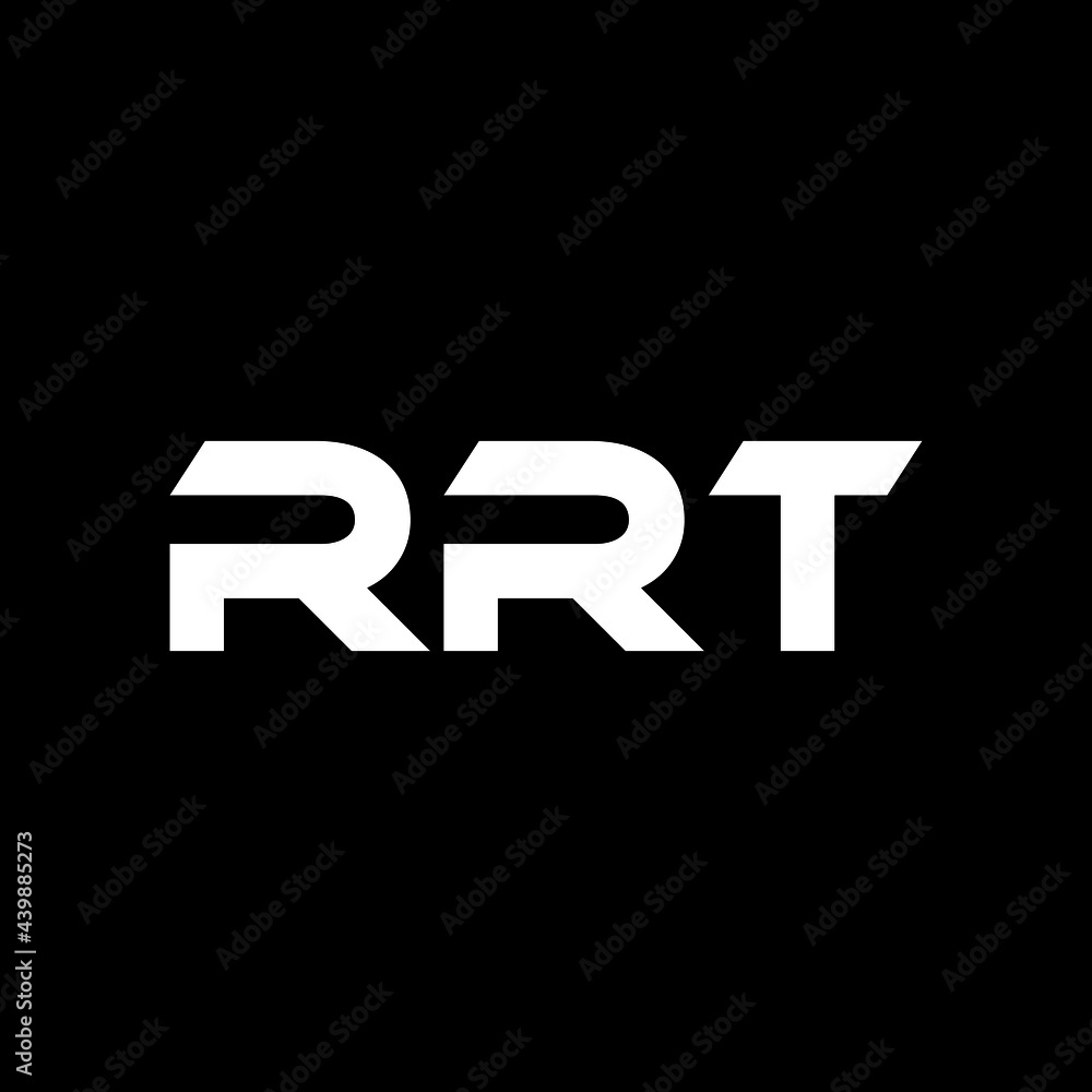 RRT letter logo design with black background in illustrator, vector ...